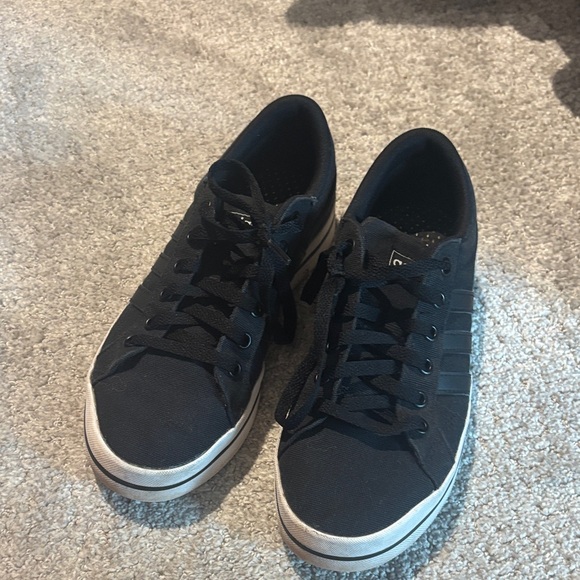 adidas | Shoes | Adidas Black Canvas Womens Sneakers | Poshmark